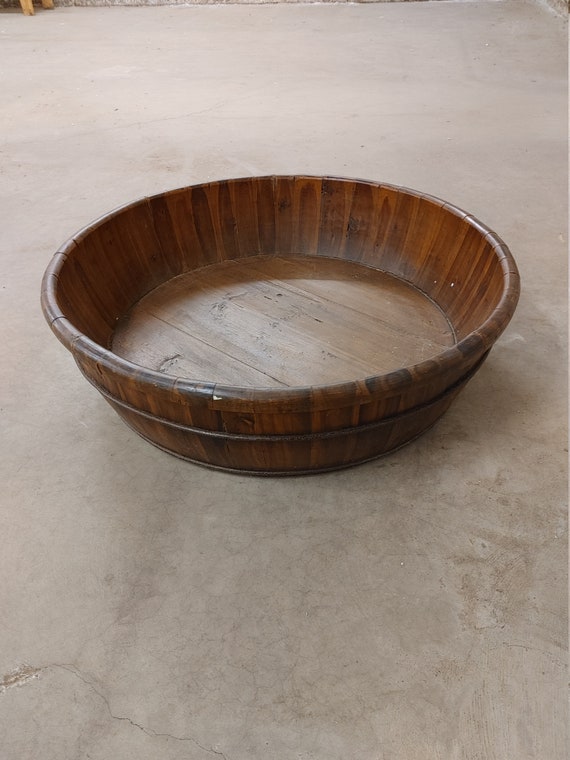 Large Chinese Antique Wooden Tub / Basin | Etsy