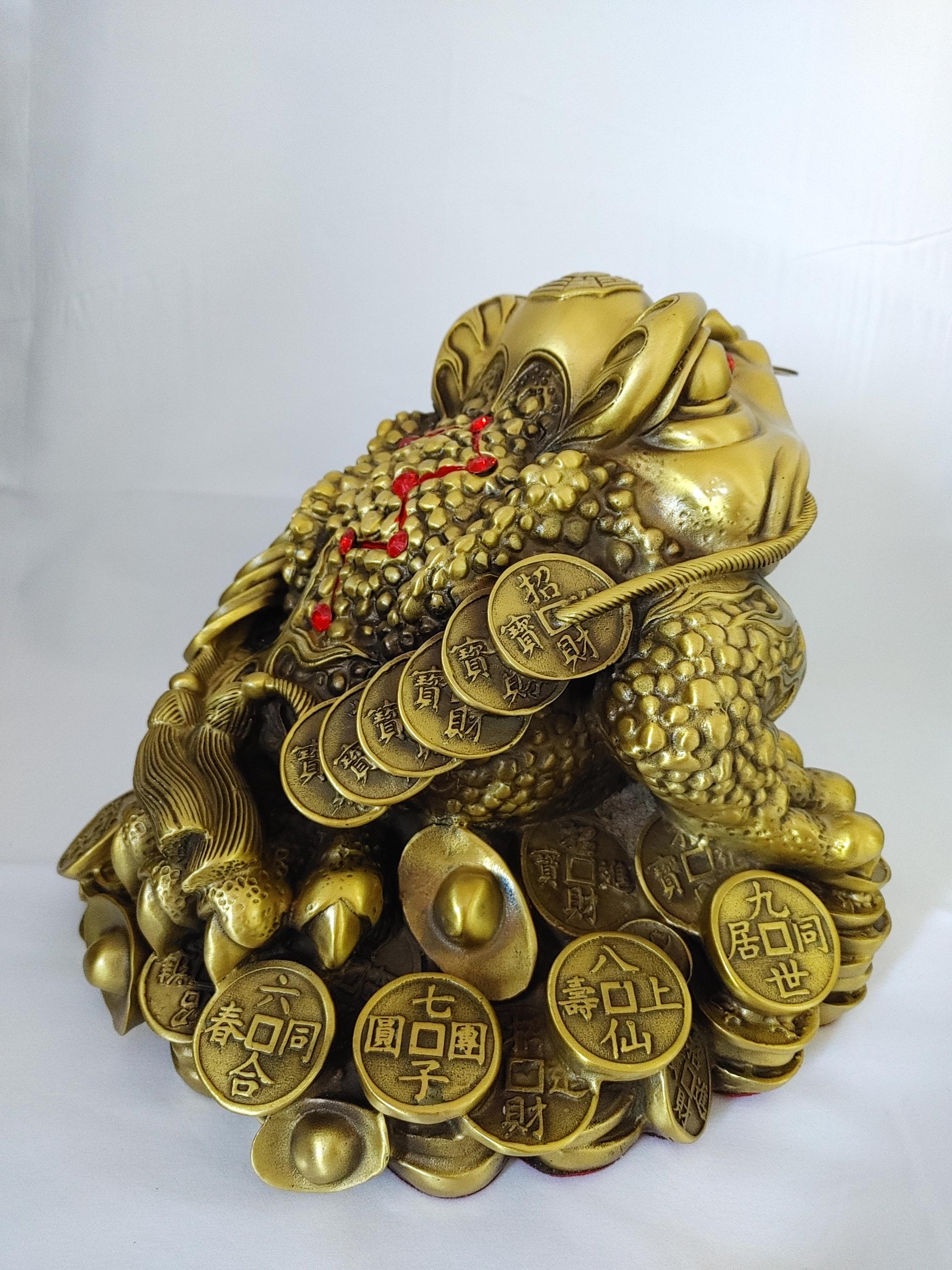Large Brass Money Frog for Feng Shui - Etsy