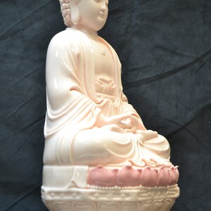 Large Pink Porcelain Buddha Statue /meditation /home Decor - Etsy