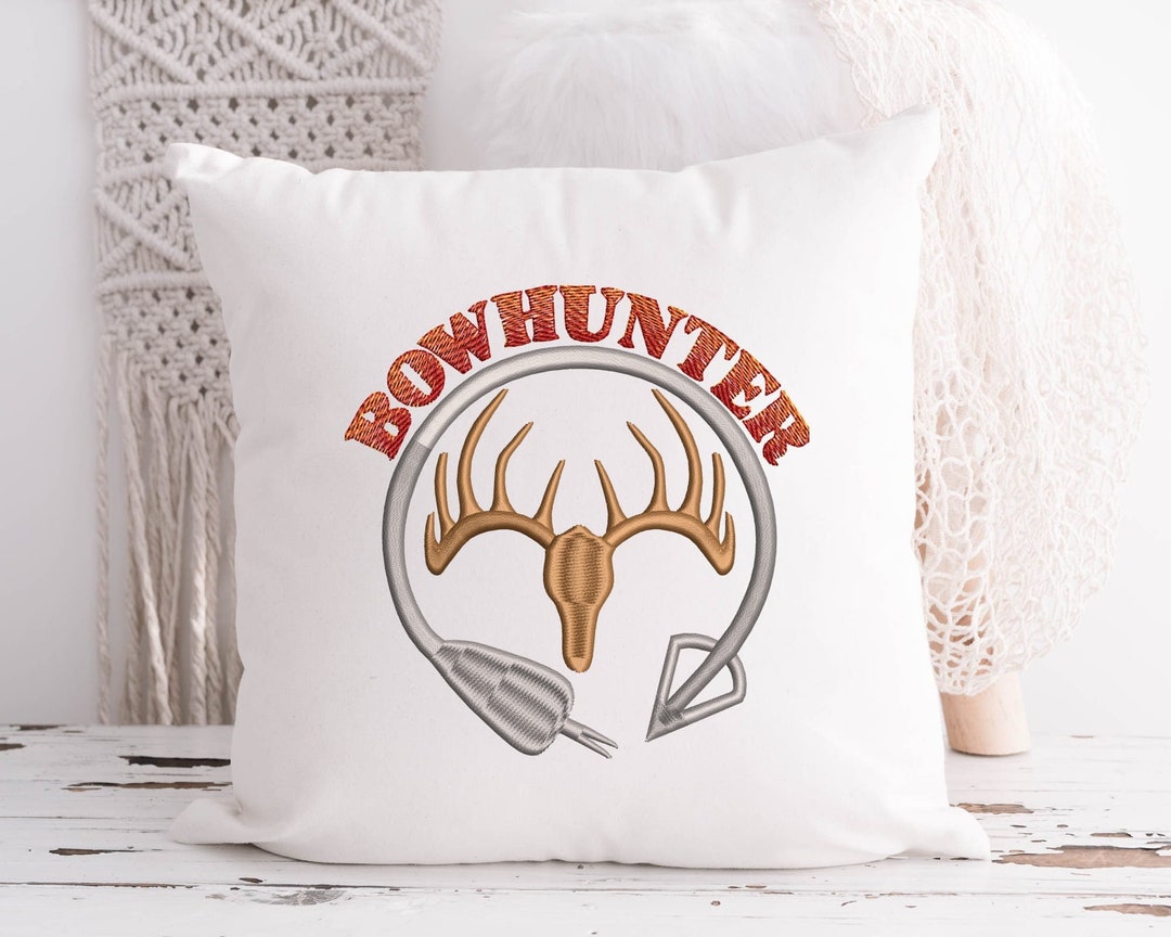 Machine Embroidery Design, Deer Bow Hunter Embroidery Design, 8 Sizes ...