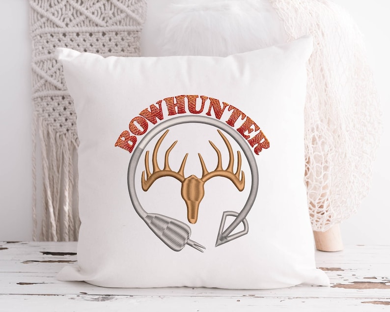 Machine Embroidery Design Deer Bow Hunter Embroidery Design - Etsy