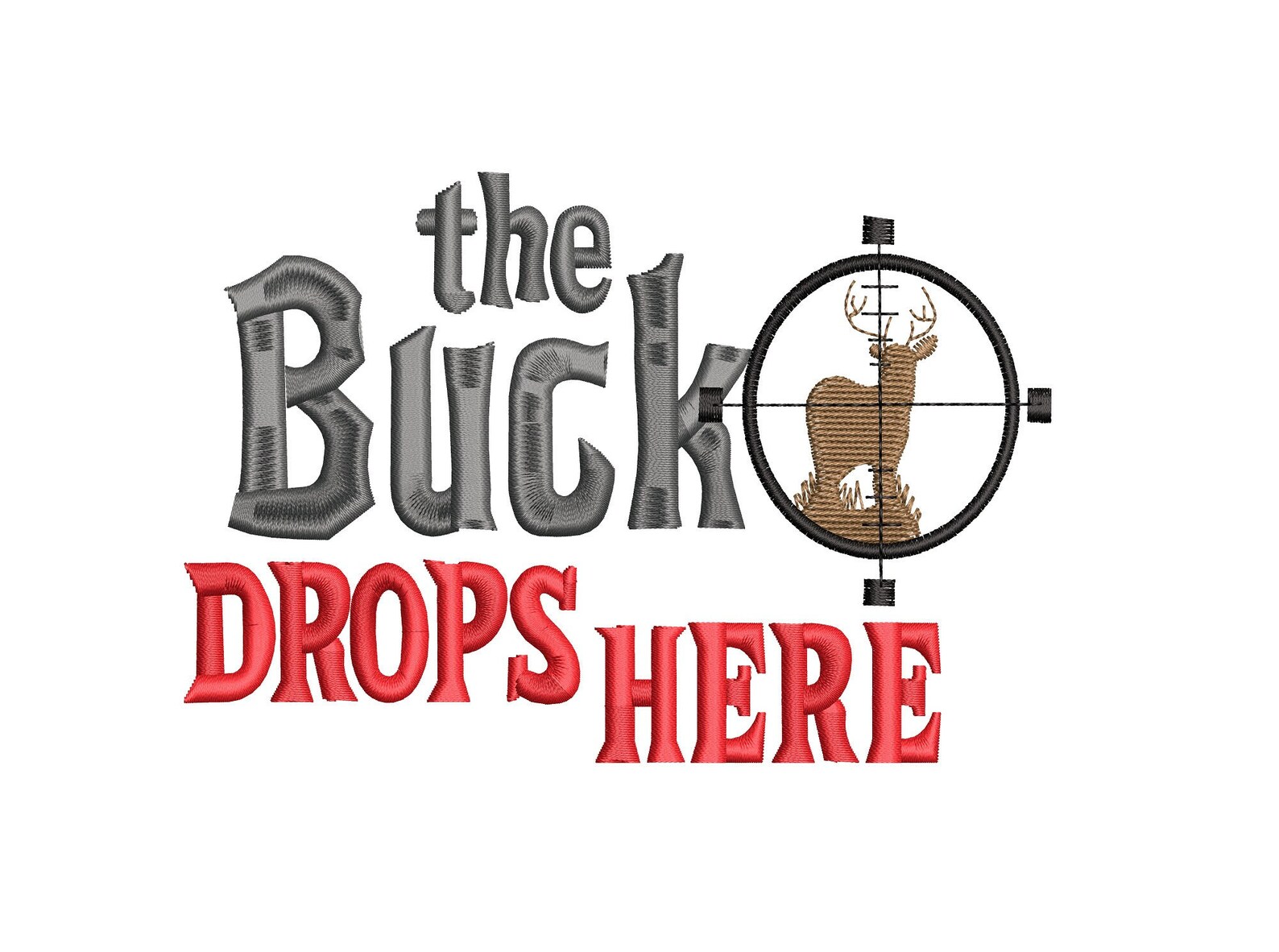 Deer Buck Hunting Machine Embroidery Design: Fill Stitch (6 Sizes) - Etsy