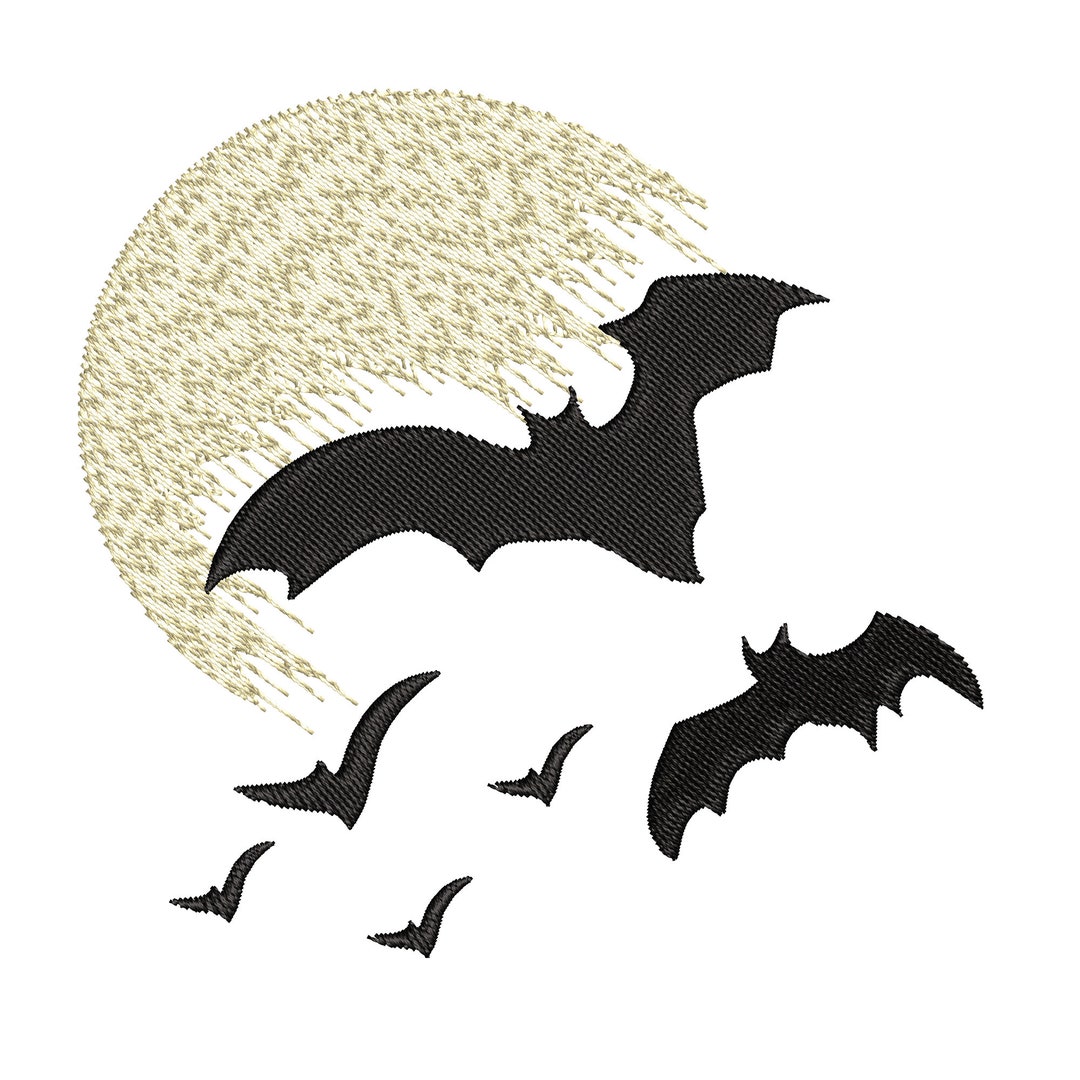 Bats Embroidery Design, Halloween Vampire Machine Embroidery Design - Etsy