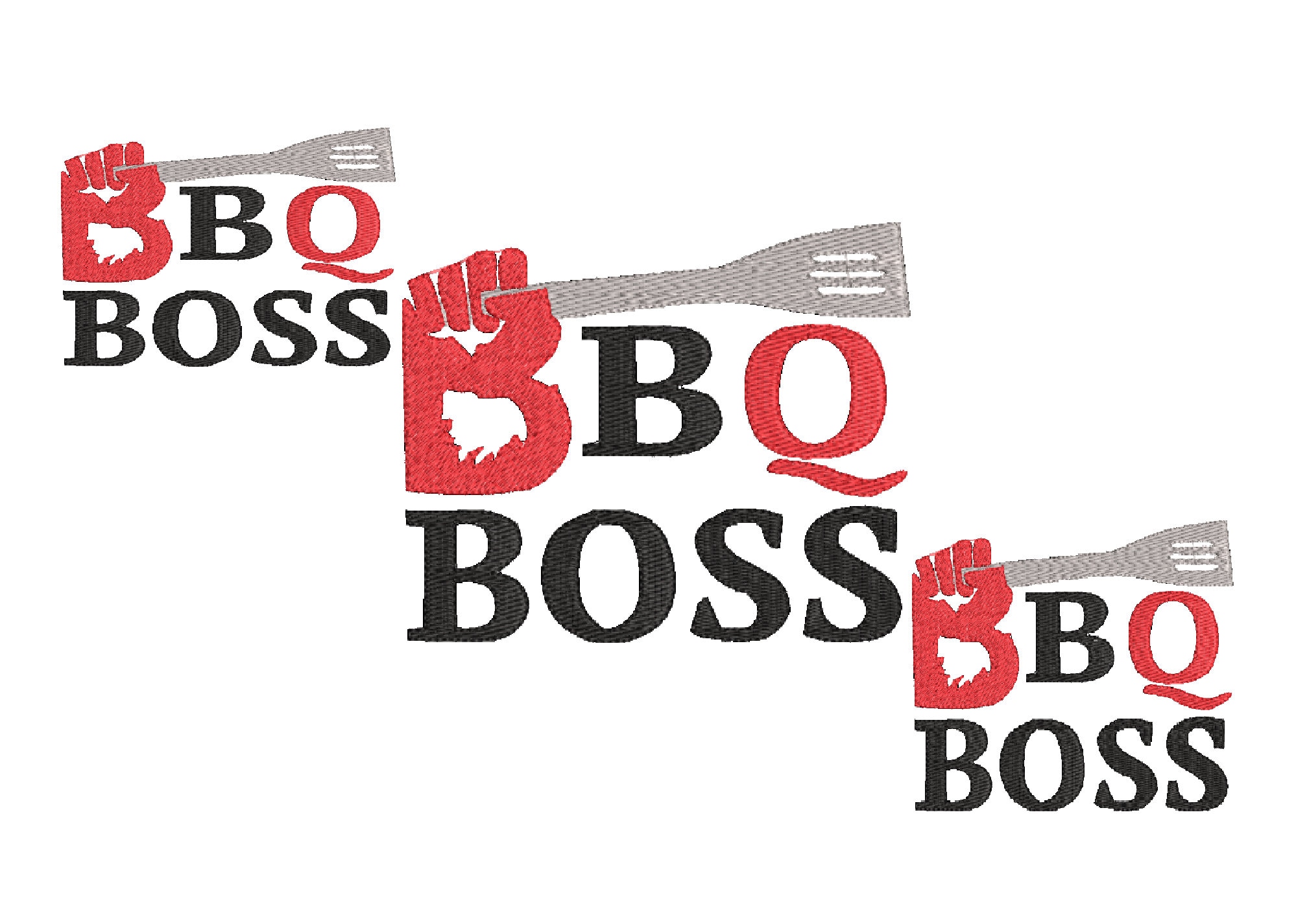 BBQ BOSS Machine Embroidery Design Bbq Boss embroidery | Etsy
