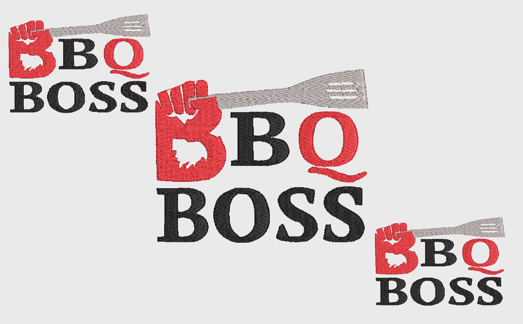 BBQ BOSS Machine Embroidery Design Bbq Boss embroidery | Etsy