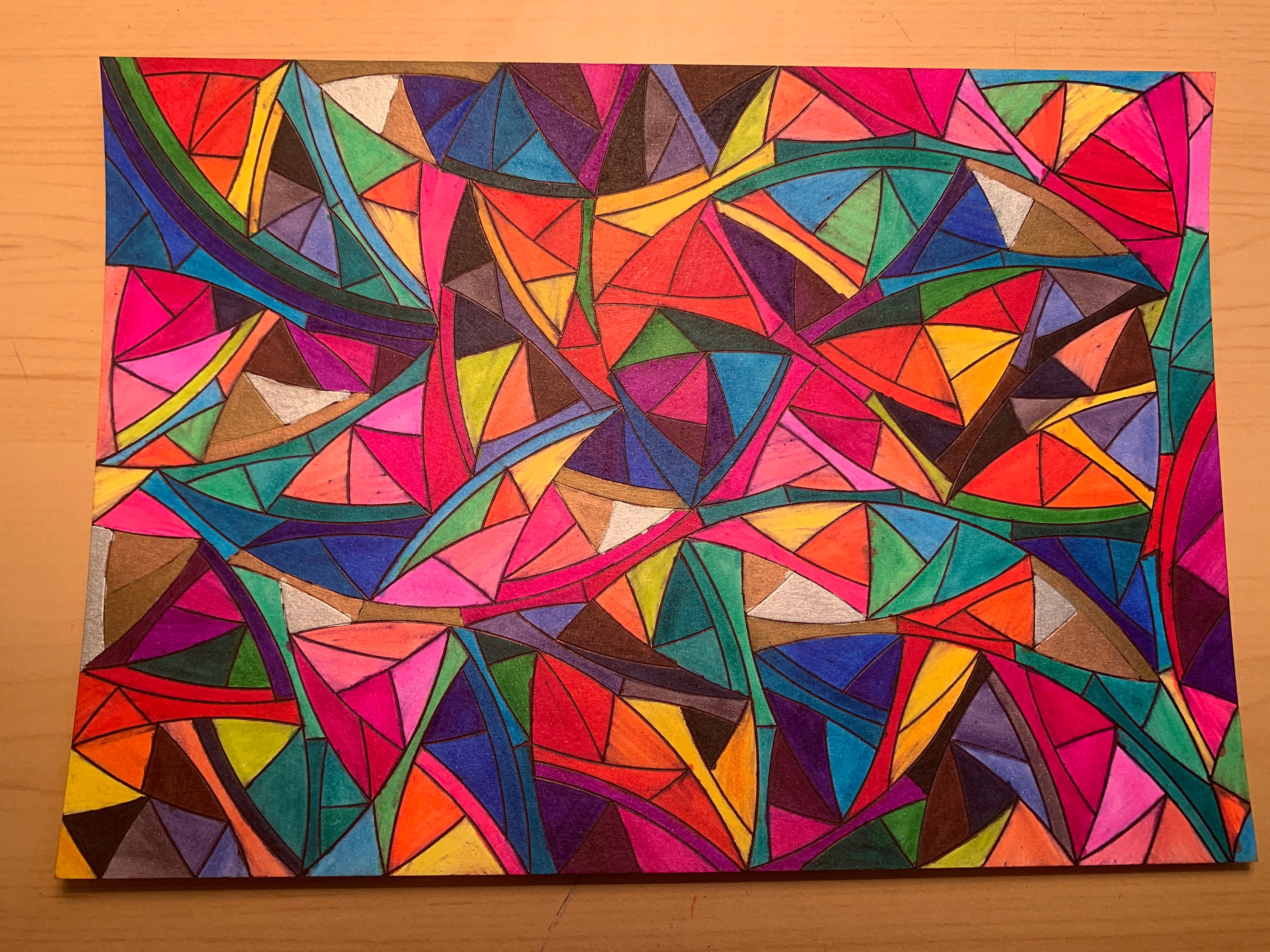 Triangle Abstract Art Drawing
