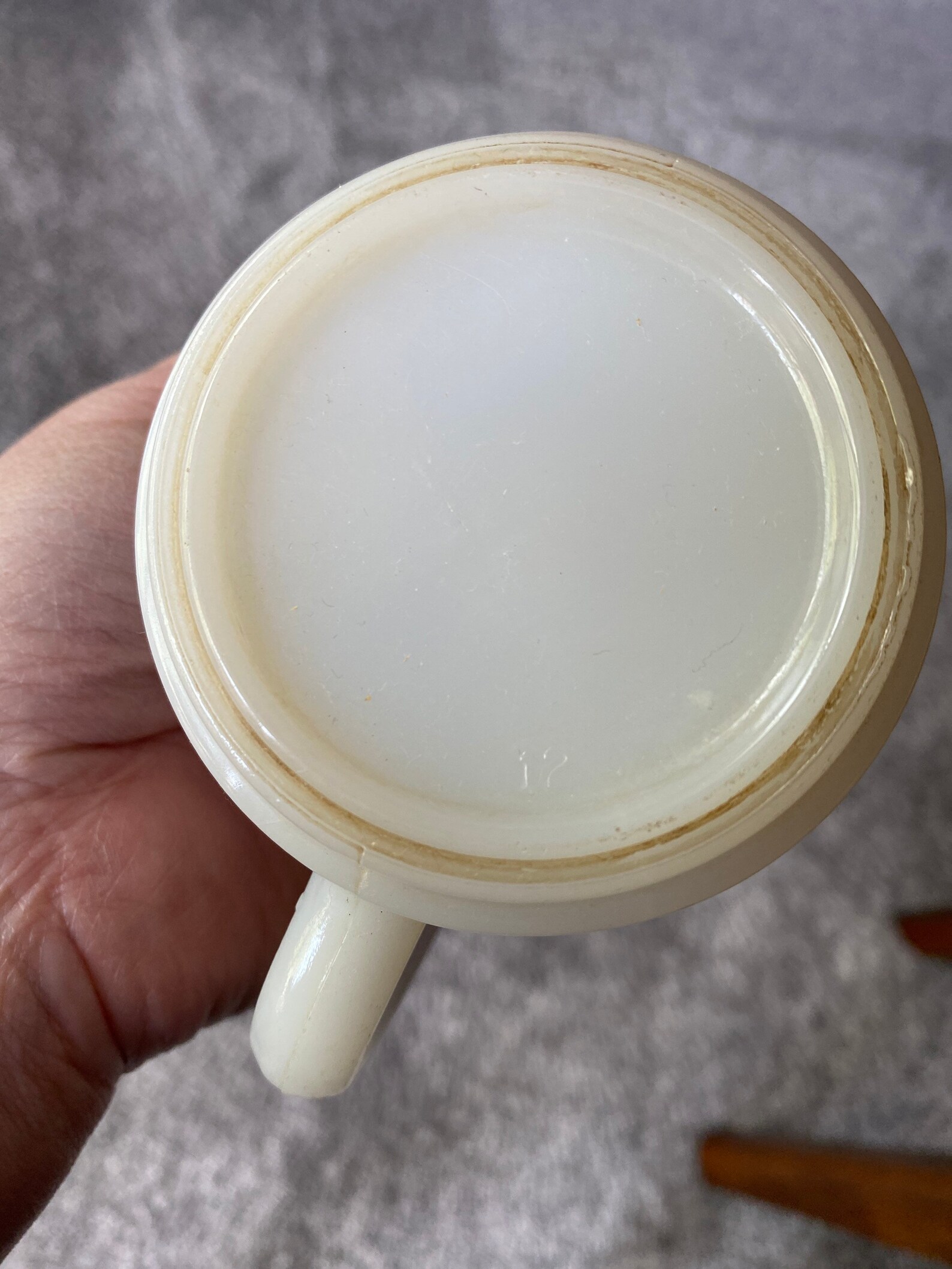 Vintage Milk Glass Mug | Etsy