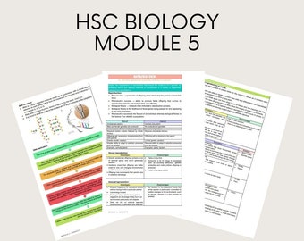 HSC Module 5 Biology Extensive Handwritten Notes, Black Paper, Colorful ...