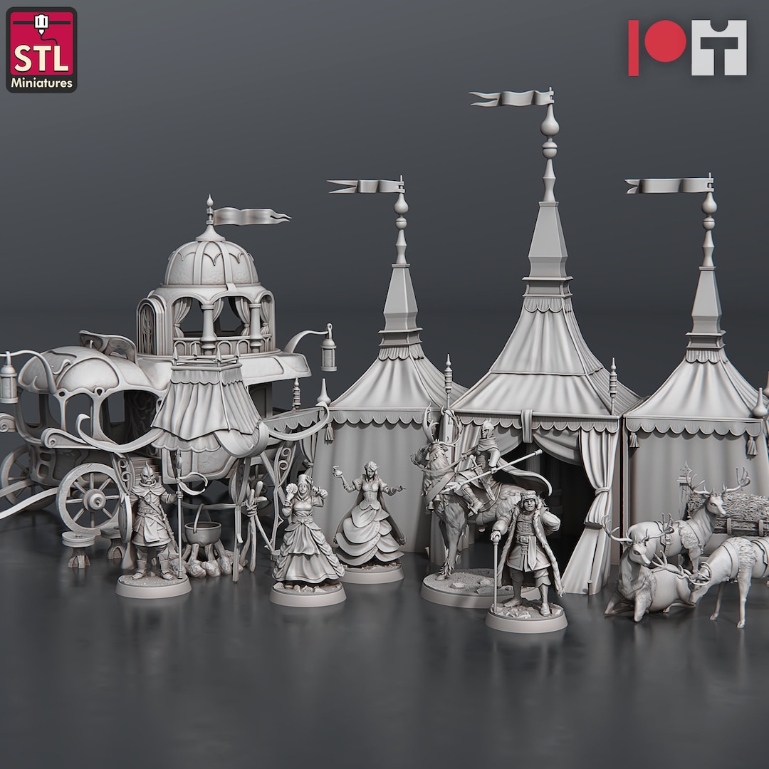 Nobles Set 3D Printed Miniatures Tabletop D&D STL Miniatures Wargaming ...
