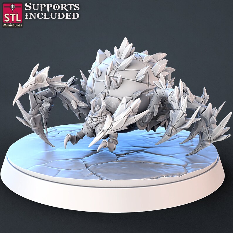 Ice Spiders Fantasy Set 3D Printed Miniatures Tabletop D&D STL ...