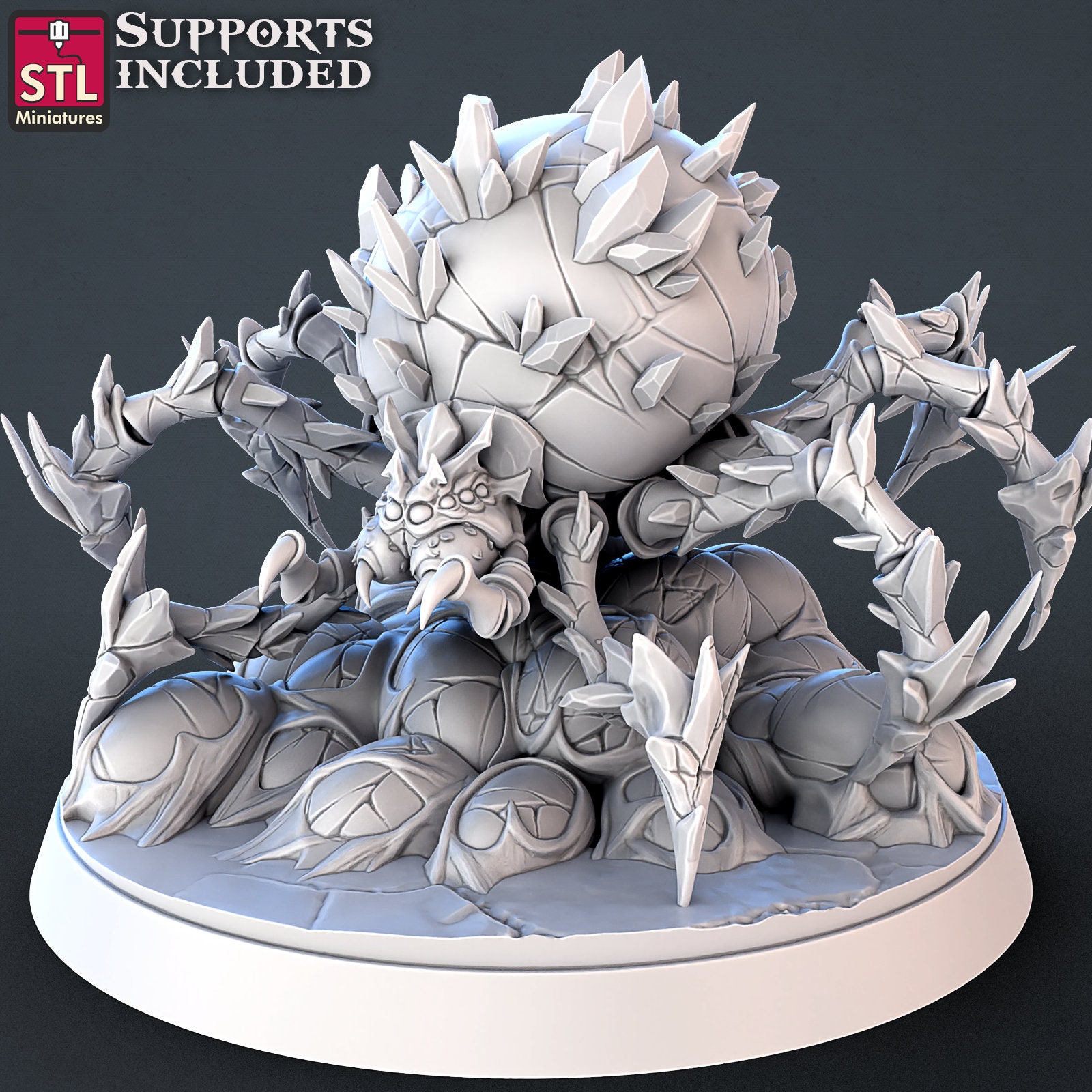 Ice Spiders Fantasy Set 3D Printed Miniatures Tabletop D&D STL ...