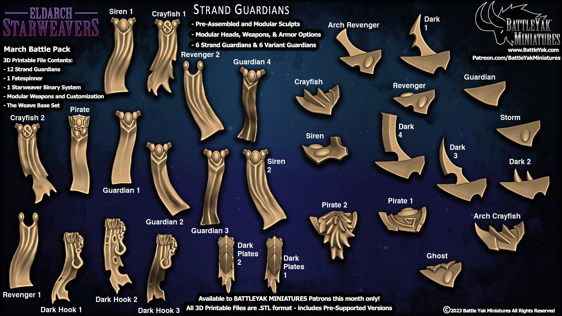 Strand Guardians Space Elf Miniatures 3D Printed - Etsy