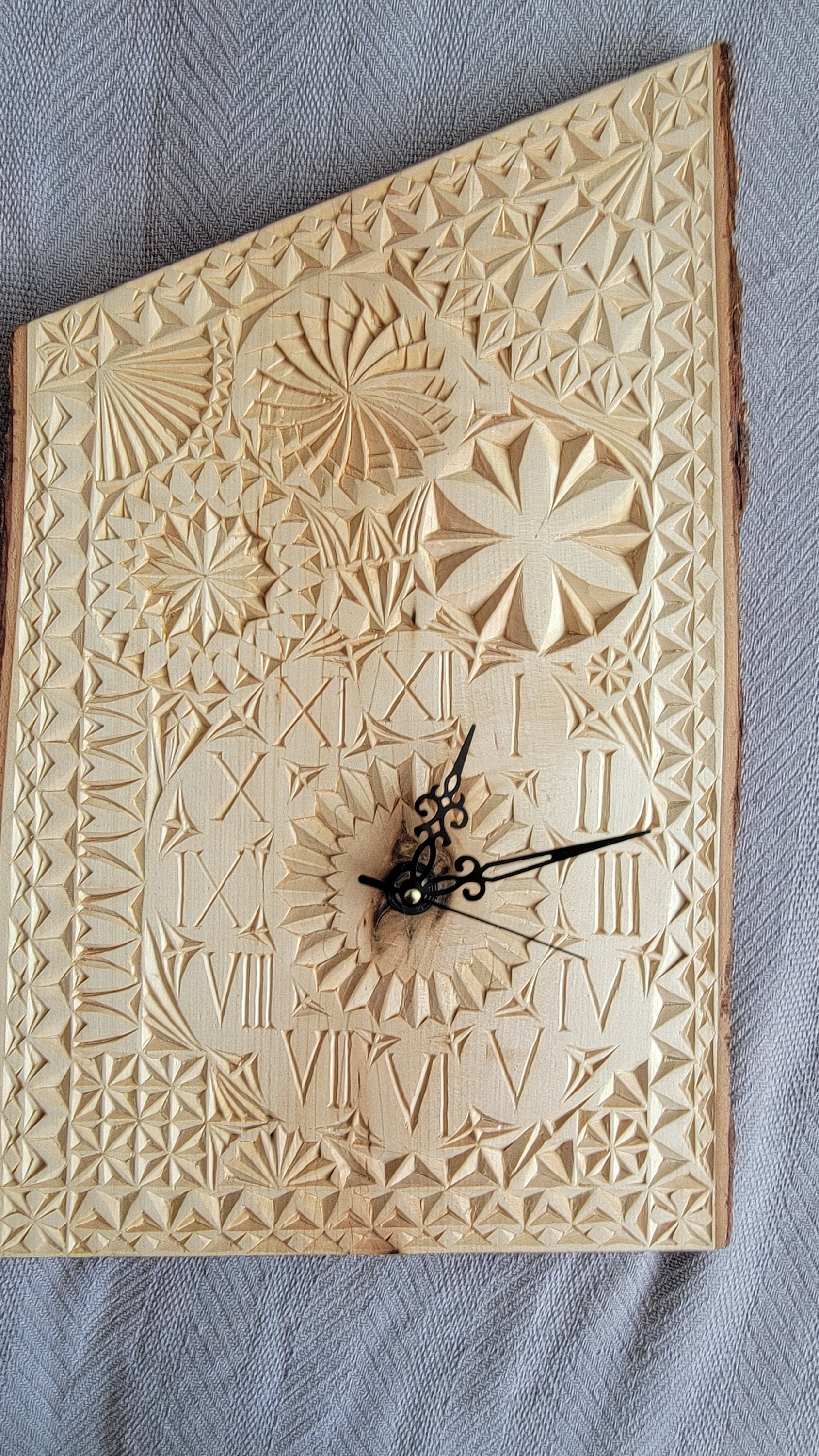 Hand Carved Running Clock. - Etsy