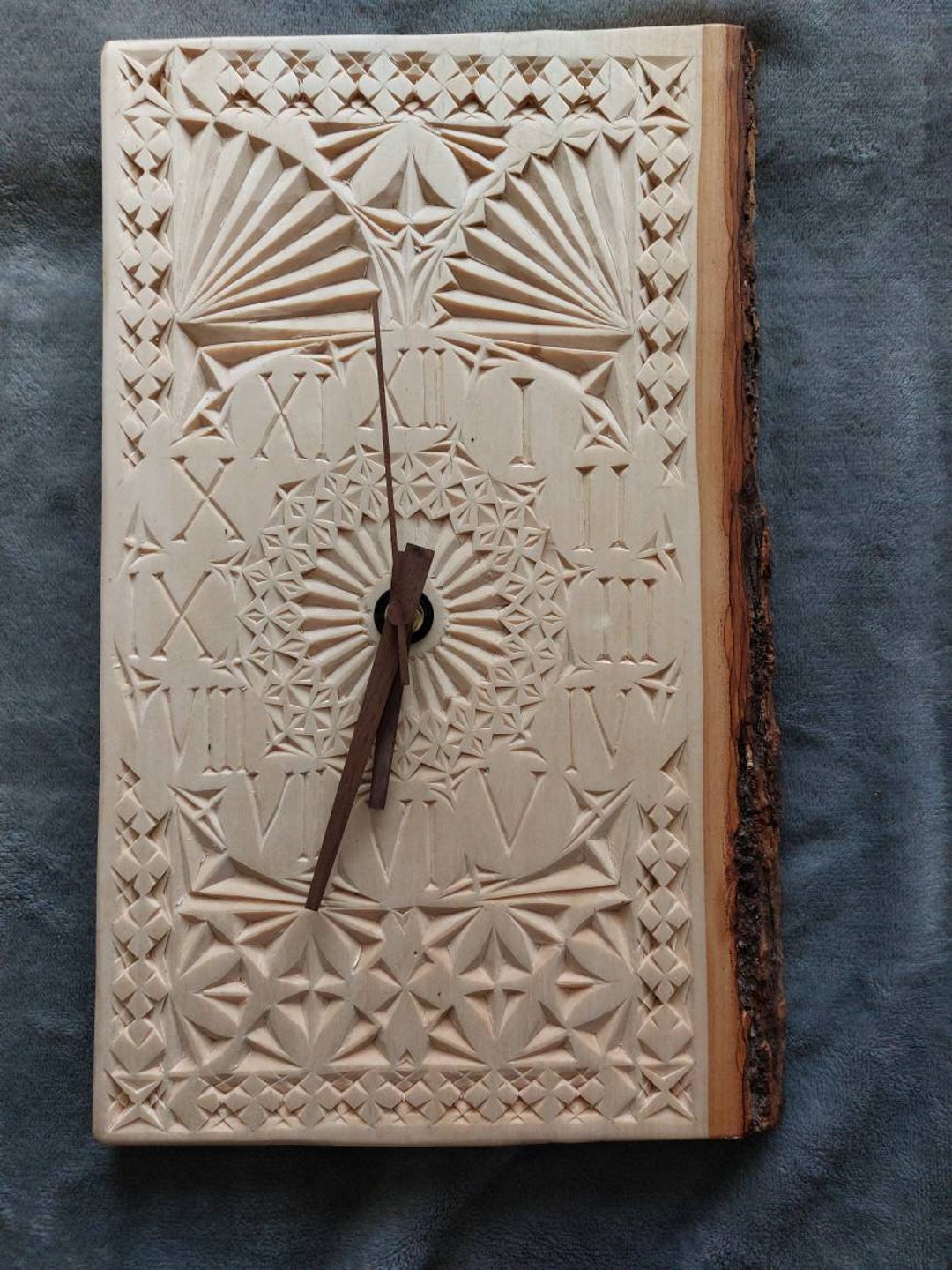 Chip Carved Clock - Etsy