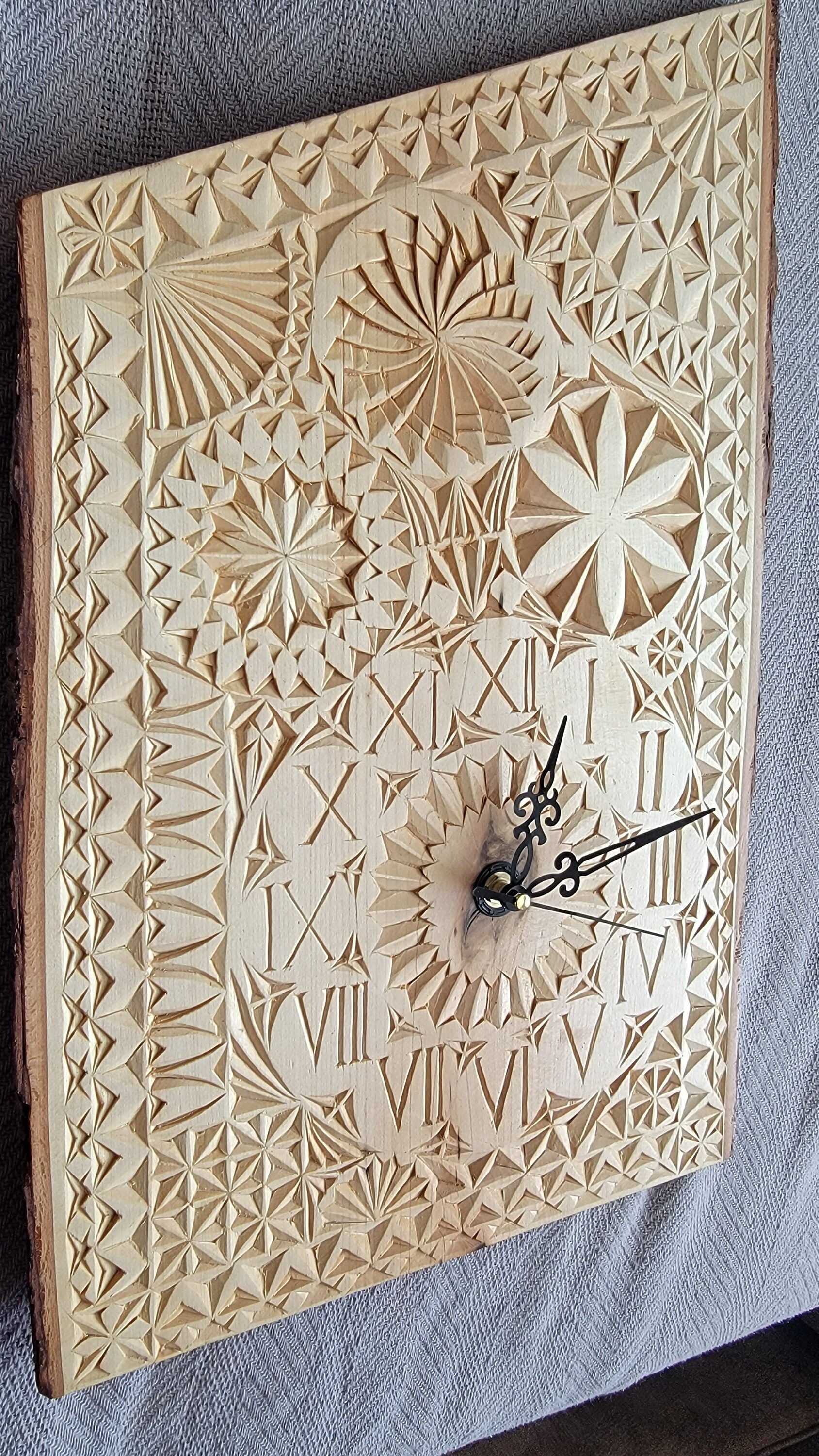 Hand Carved Running Clock. - Etsy