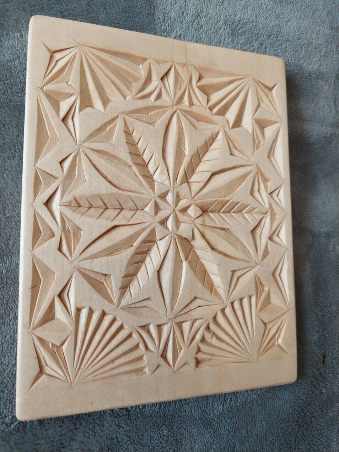 Chip Carved Flower Piece. - Etsy