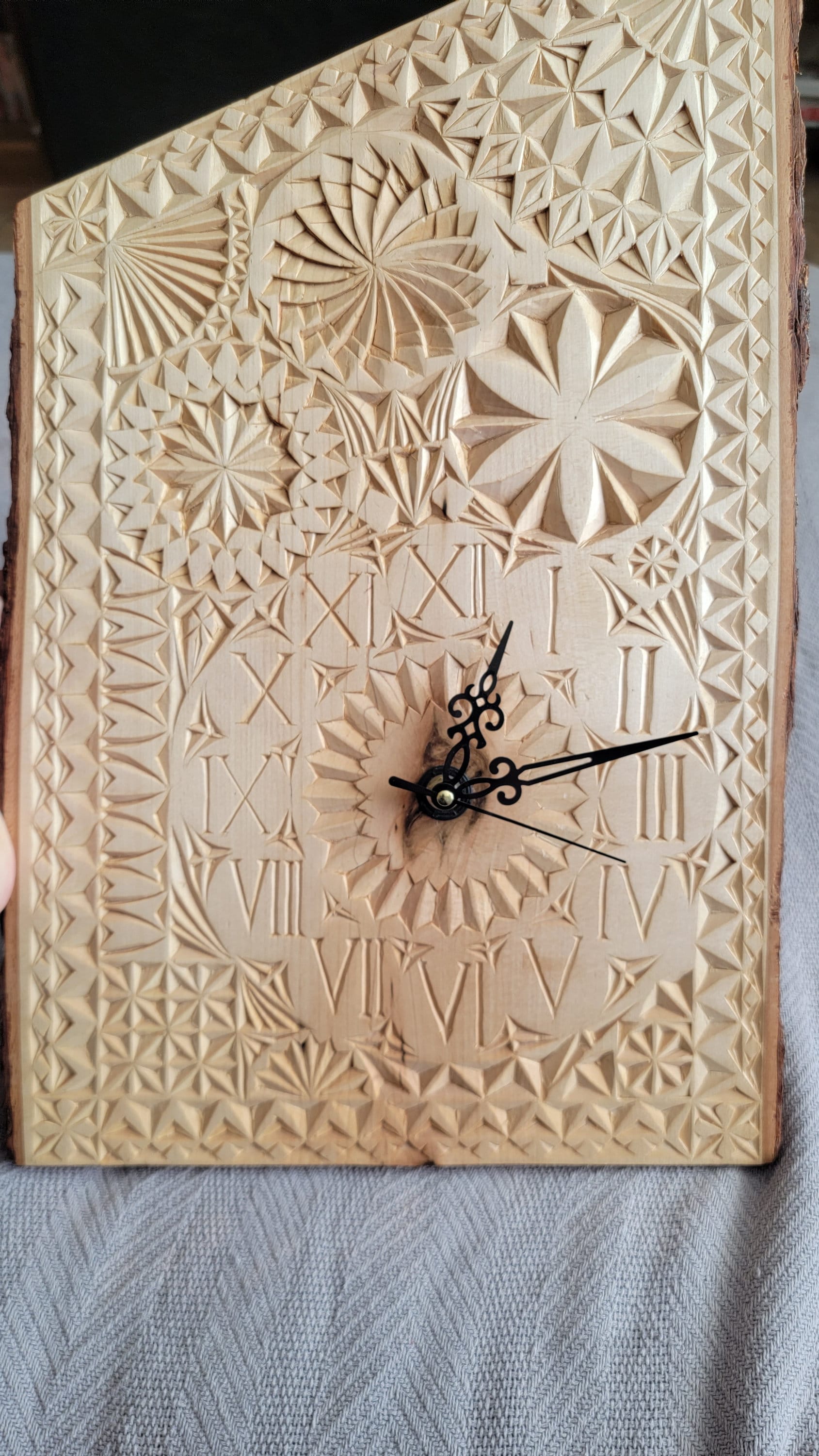 Hand Carved Running Clock. - Etsy