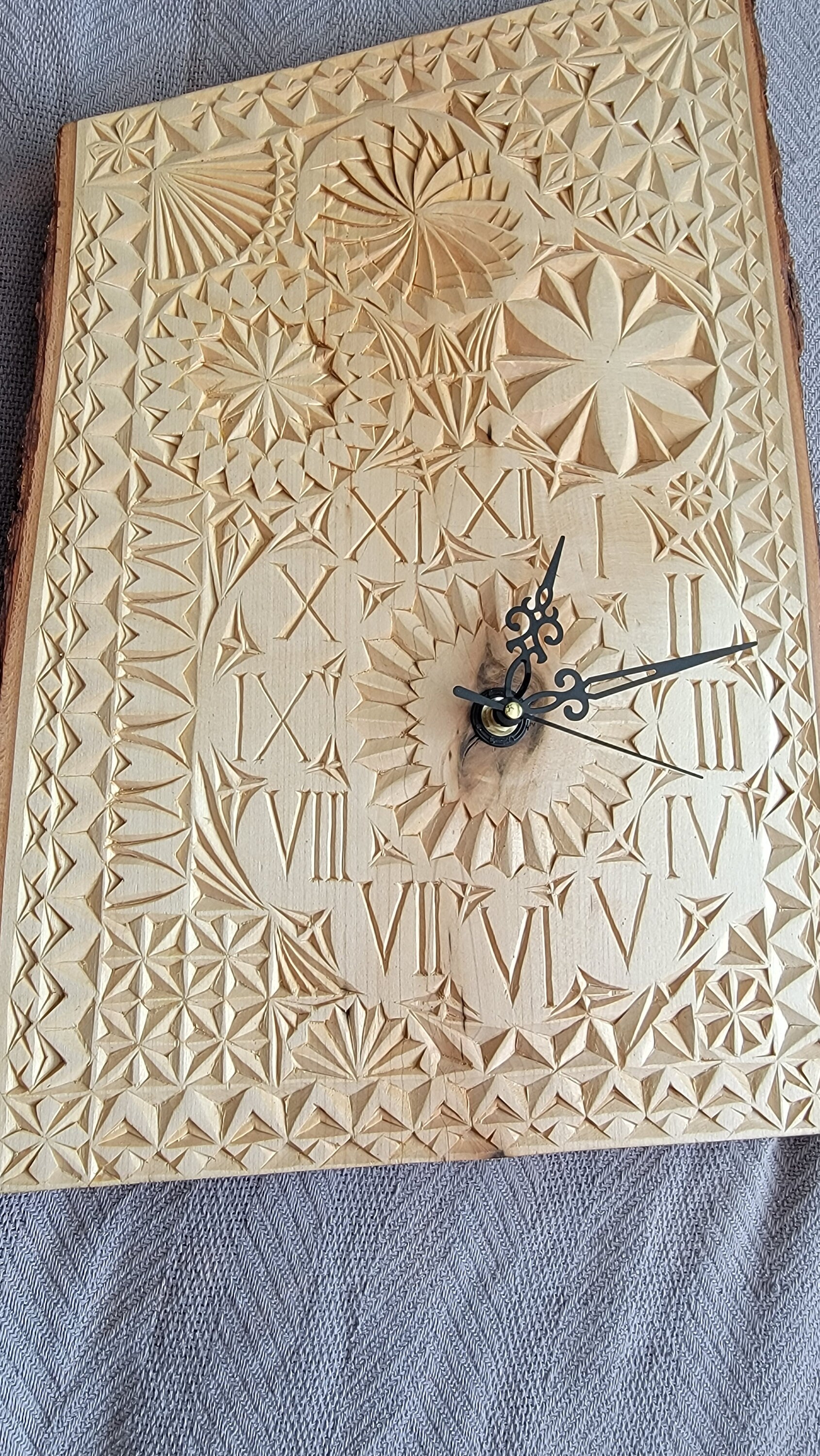 Hand Carved Running Clock. - Etsy