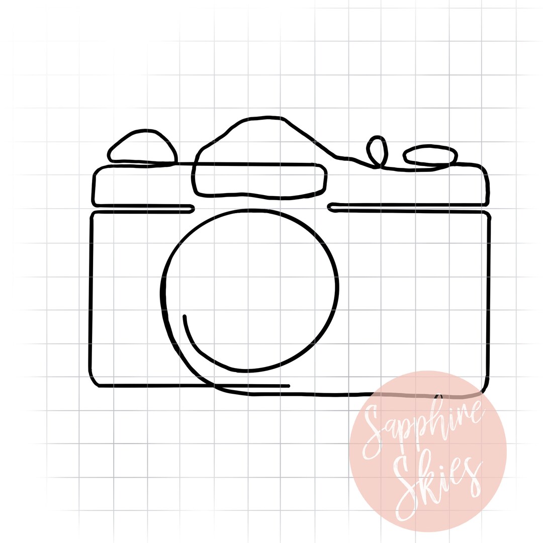 Camera Line Drawing Digital Download - Etsy