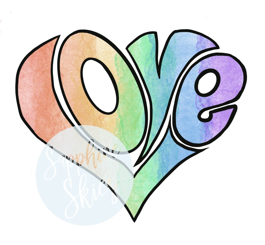 Love Heart Tie Dye Sublimation Digital Download - Etsy