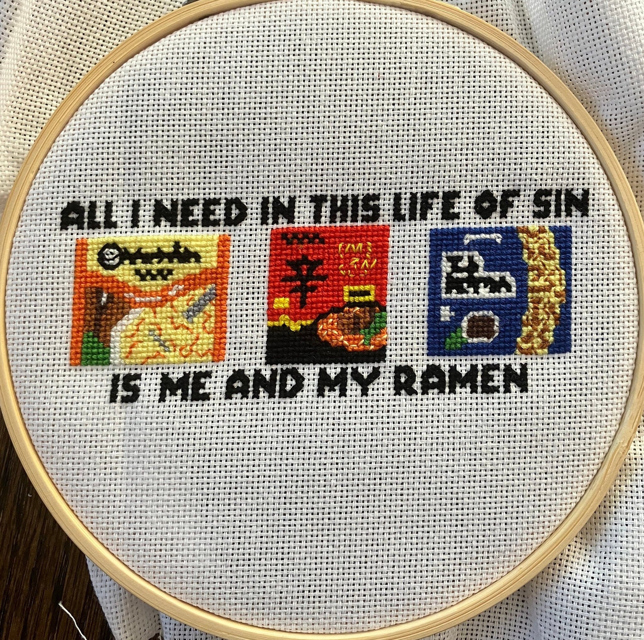 Me and My Ramen Cross Stitch Pattern - Etsy