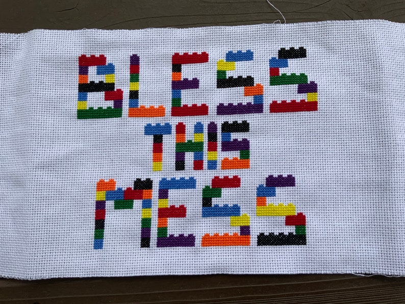 Bless This Mess Brick Cross Stitch Pattern - Etsy