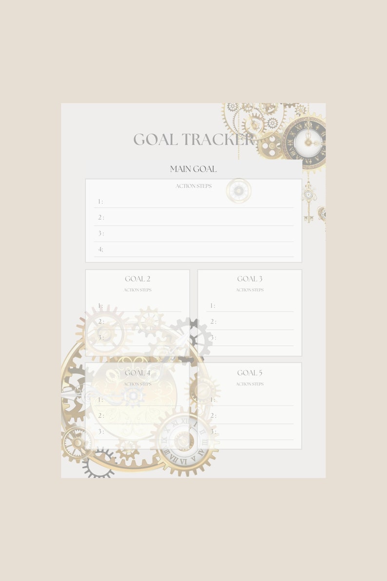 Printable Planner/steampunk Planner/organization Printable/8.5x11/a4 ...