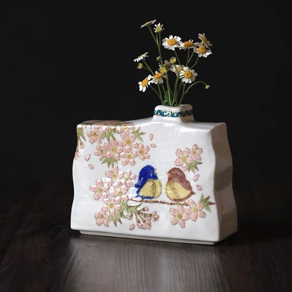 Japanese Rectangular Vase - Etsy