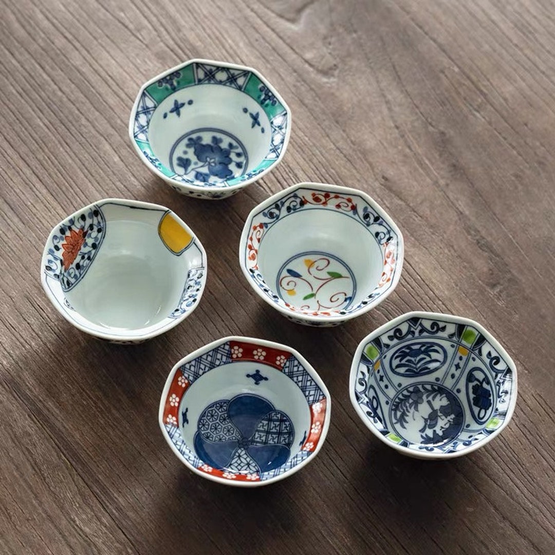 Set of 5 Octagon Hasami-yaki Mini Bowls Appetizer Banchan Dish/ Ice ...