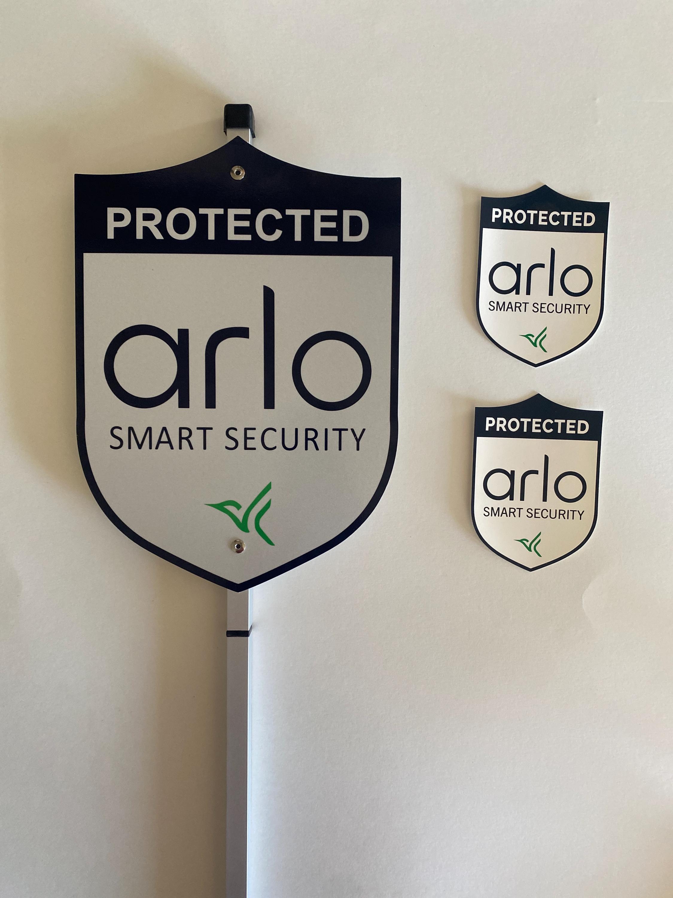 New Arlo Security Yard Sign Aluminum + (2) 3M Arlo Security Stickers - Etsy