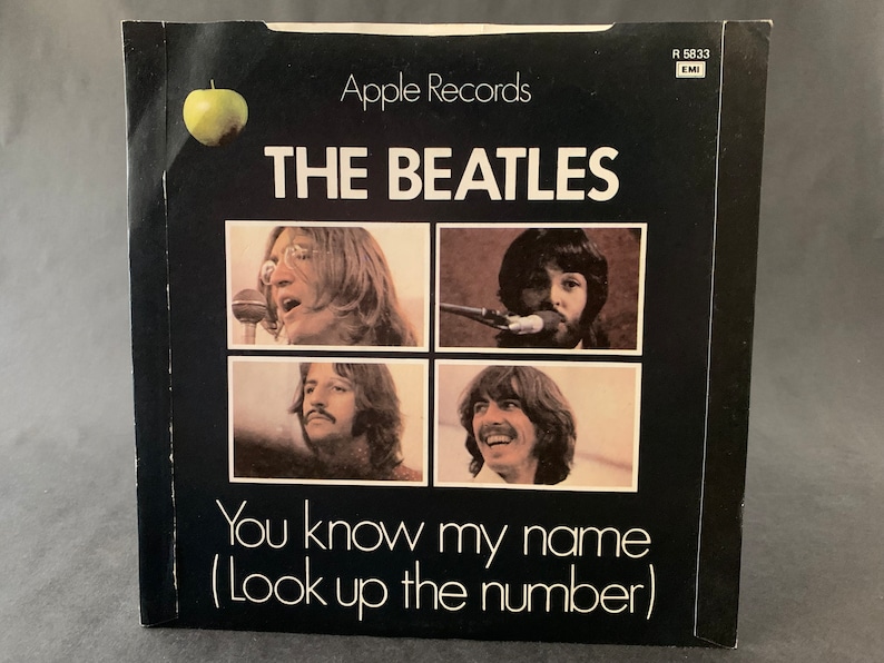 The Beatles Let It Be / You Know My Name look up the Number R5833 Apple EMI 1970 Made in UK 7 ...