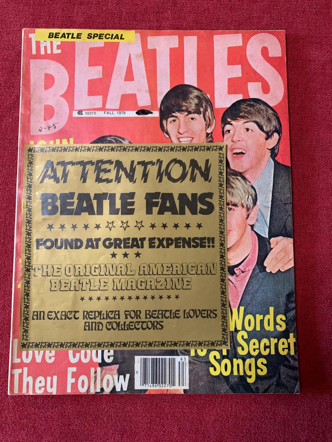 Beatle Special Magazine Fall 1978 USA - Etsy