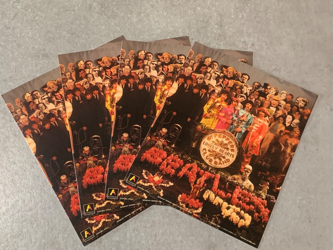 Lot of 4 Stiff Card Posters of the Beatles Sergeant Peppers Lonely ...