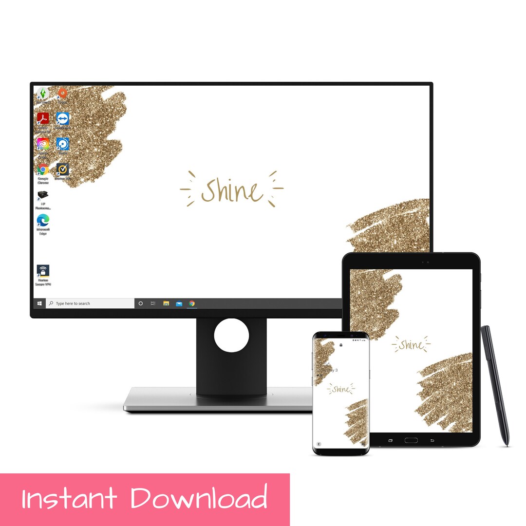 Shine Sparkle Phone, Computer and Tablet Background | Digital Download ...