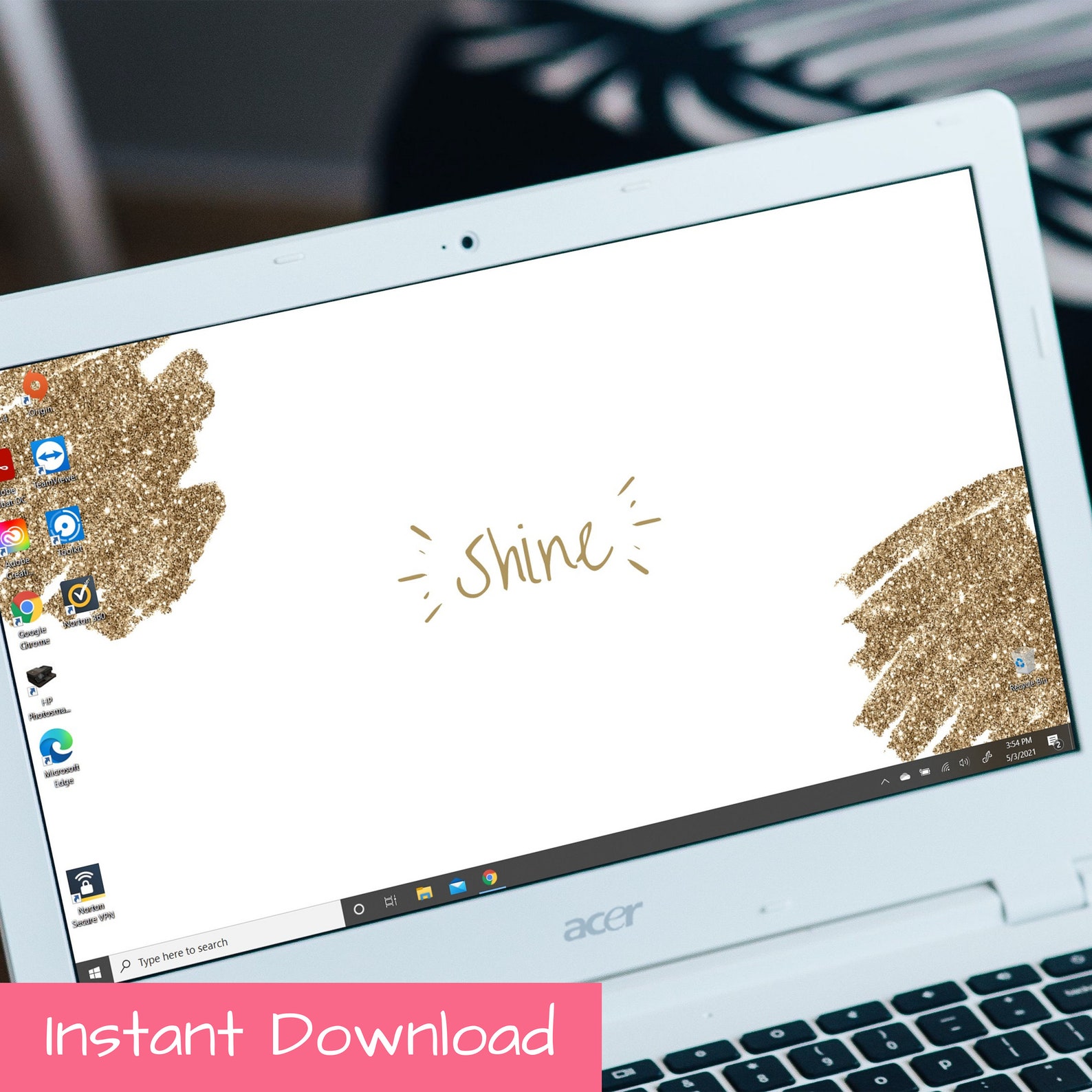 Shine Sparkle Phone, Computer and Tablet Background | Digital Download ...