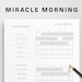 Miracle Morning Tracker | Printable Morning Routine Journal | Undated ...