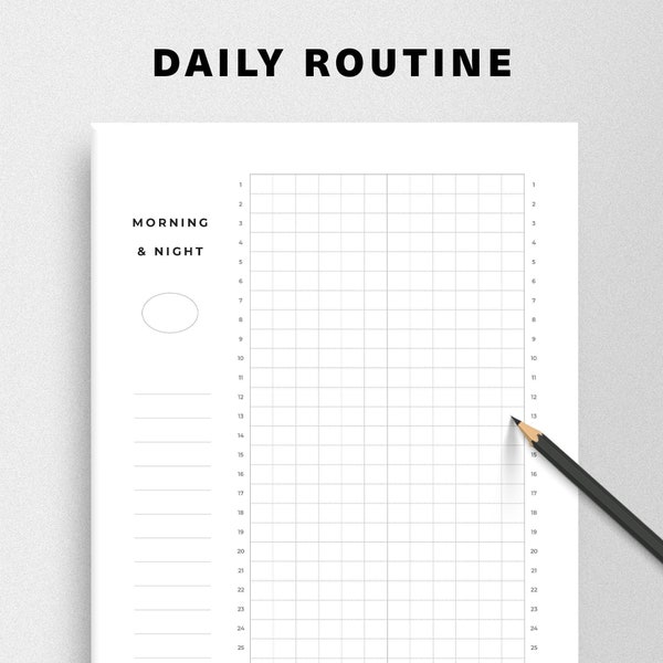 Adult Night Routine Chart - Etsy