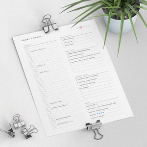 Work From Home Planner Printable Fillable Daily Productivity - Etsy