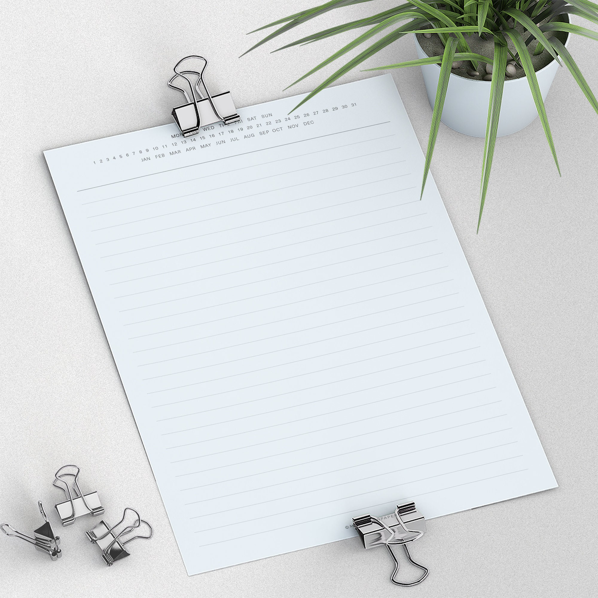 Notes Page Printable, Dotted, Grid, Lined Paper PDF, Minimalist Writing ...