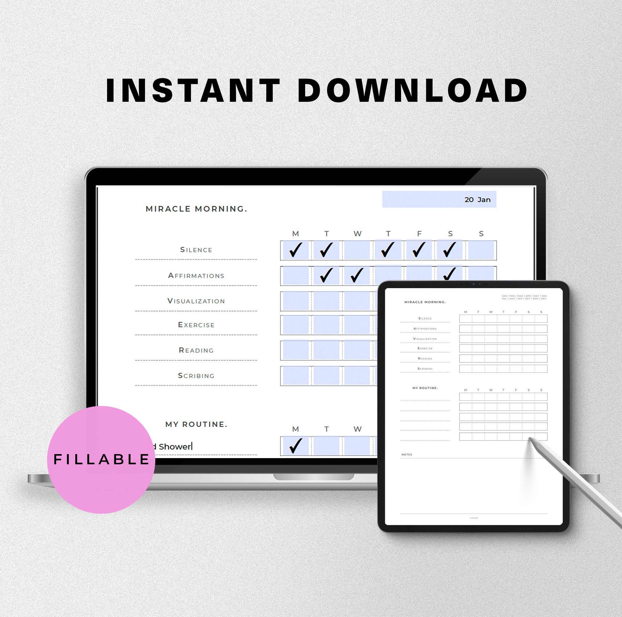 Miracle Morning Tracker Printable Morning Routine Journal - Etsy Australia