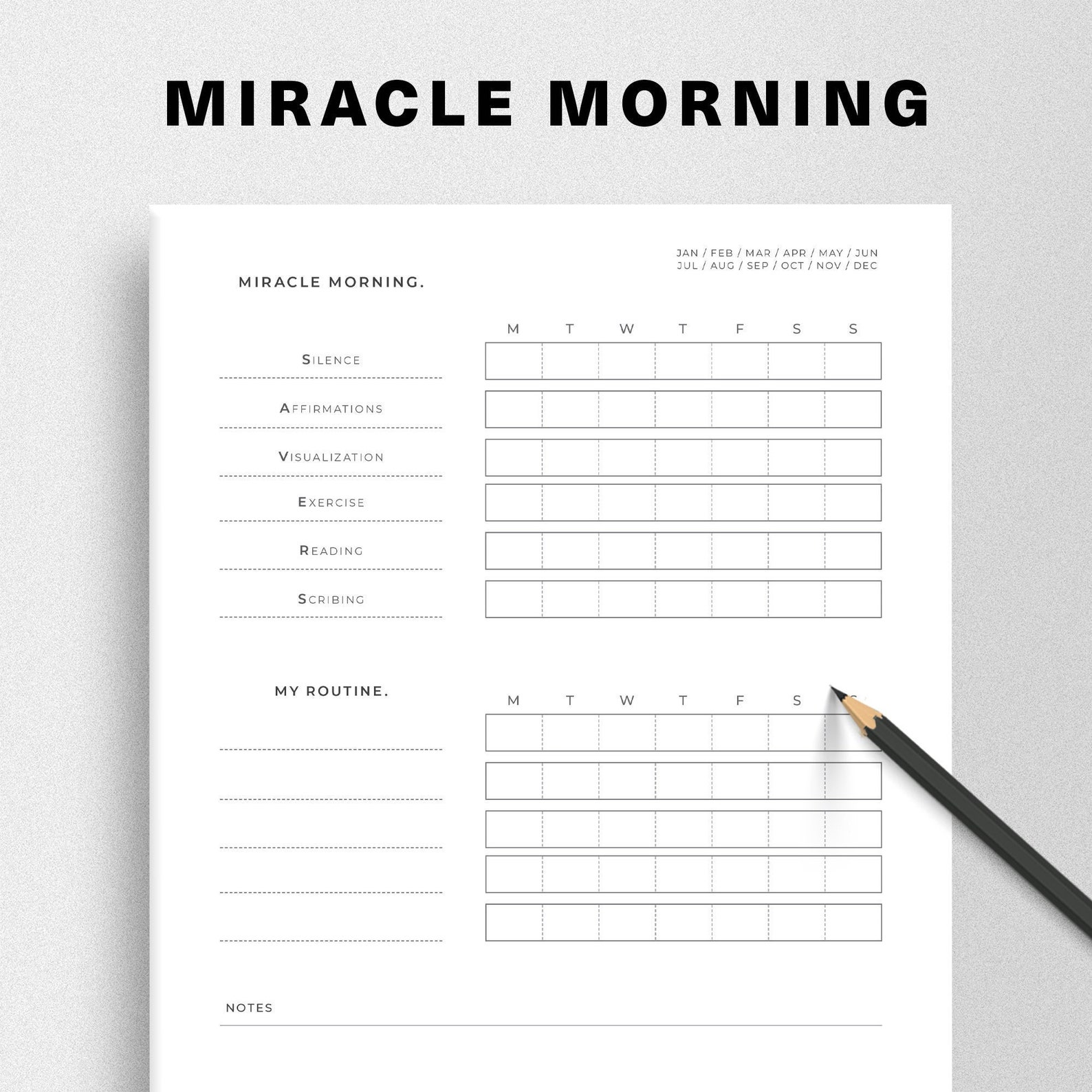 Miracle Morning Tracker Printable Morning Routine Journal - Etsy Australia