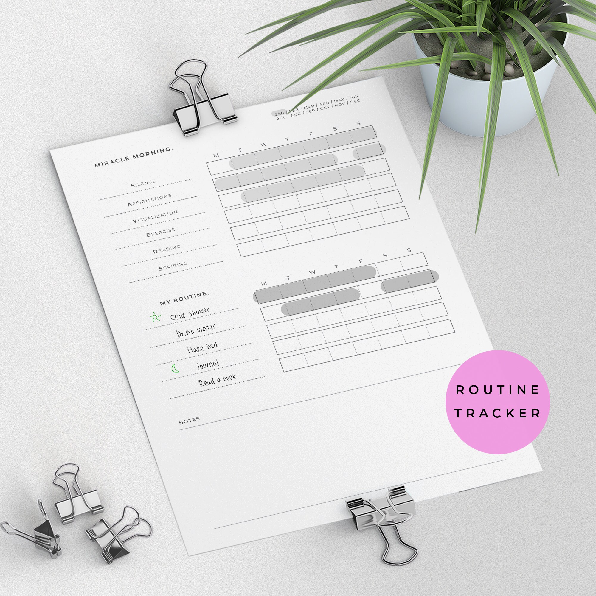 Miracle Morning Tracker Printable Morning Routine Journal - Etsy Australia