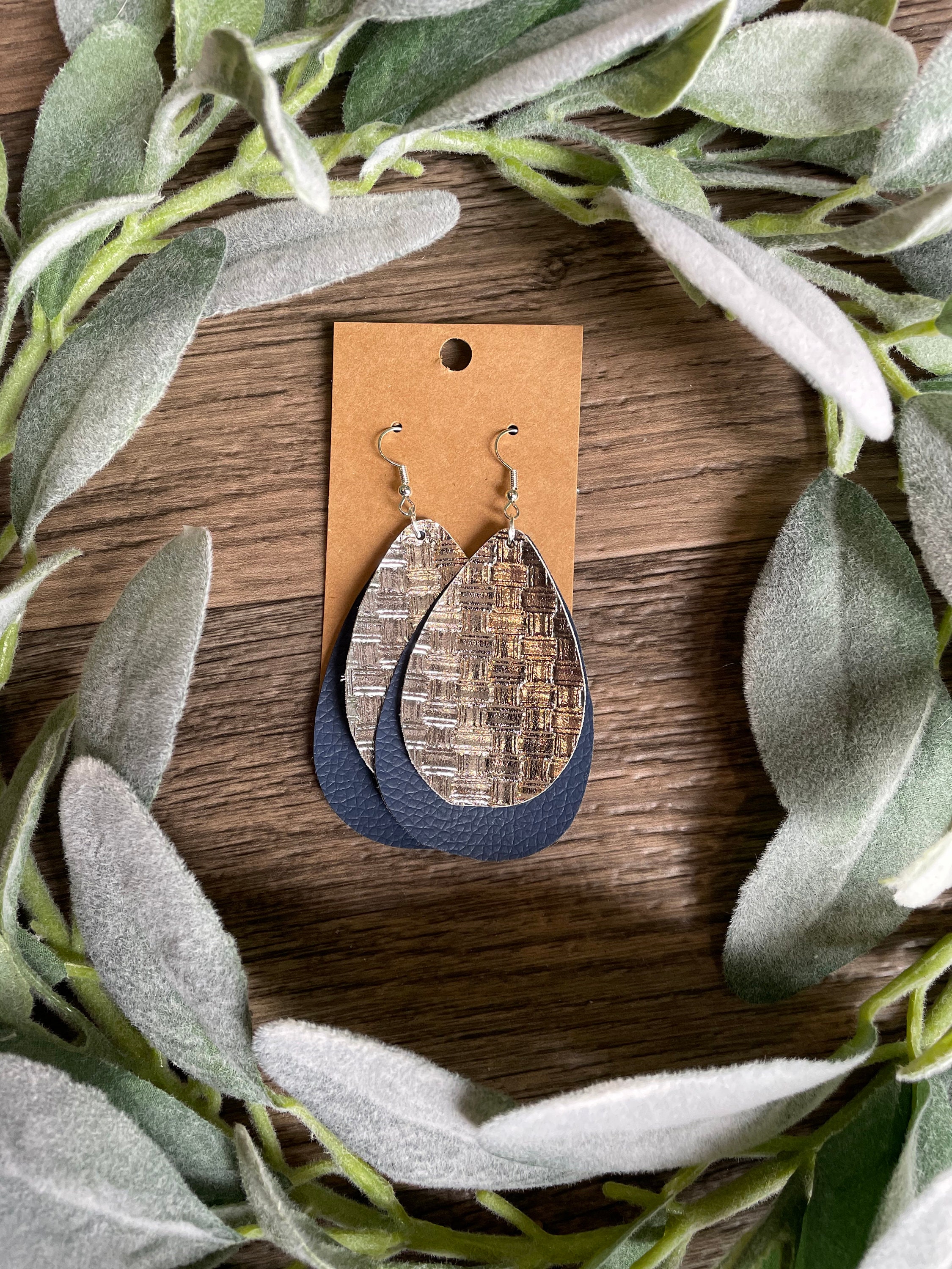 Double Layer Navy/ Silver Waffle - Etsy
