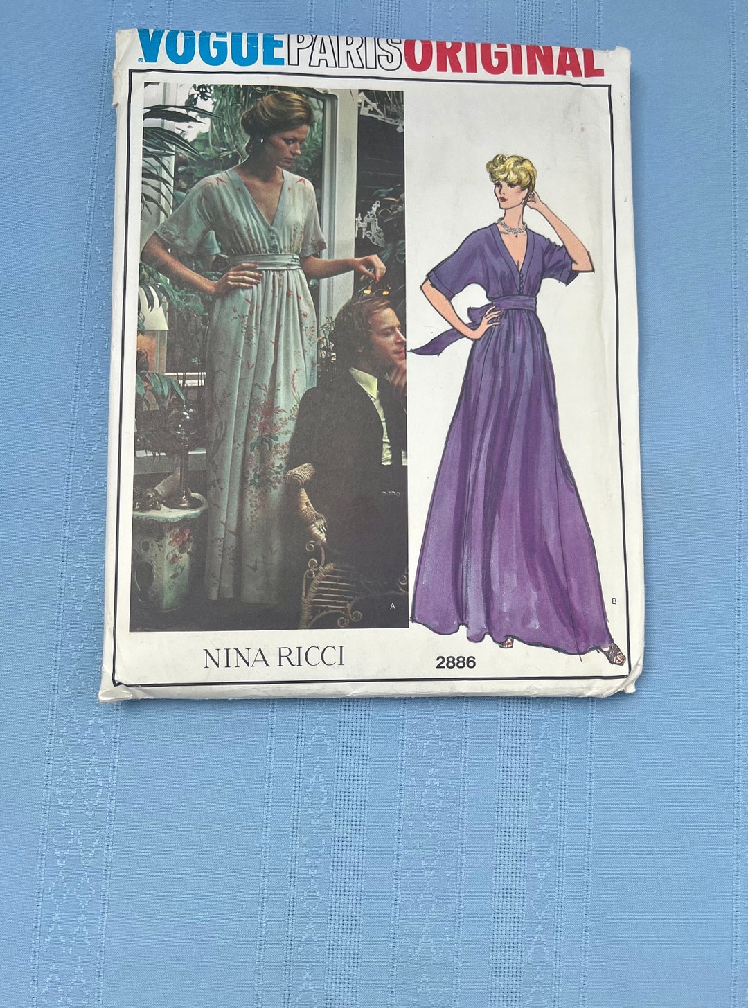 Vintage UNCUT 1970s Maxi Dress Pattern, Vogue Sewing Pattern 2886 ...