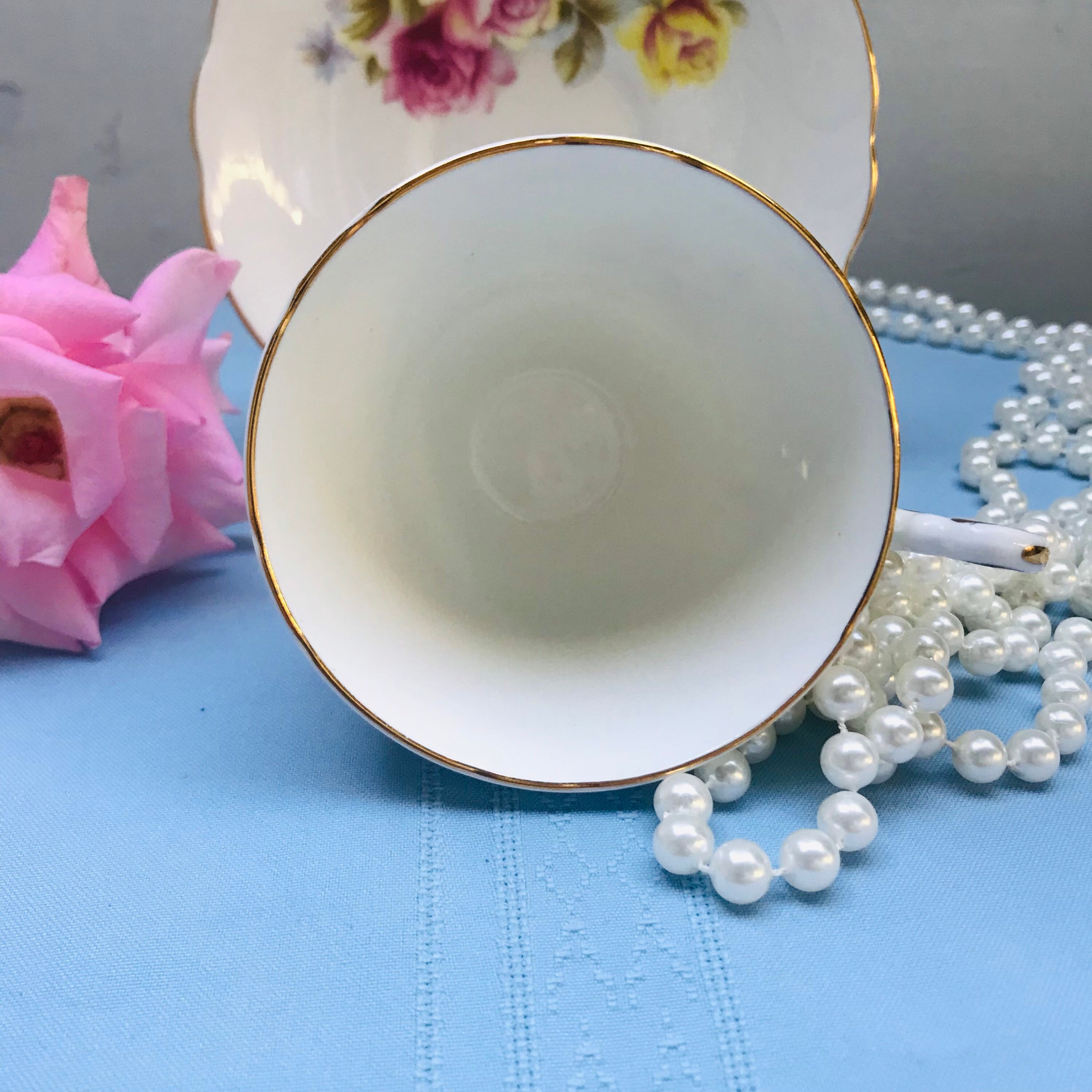 Vintage Regency Bone China Floral Teacup and Saucer Set - Etsy