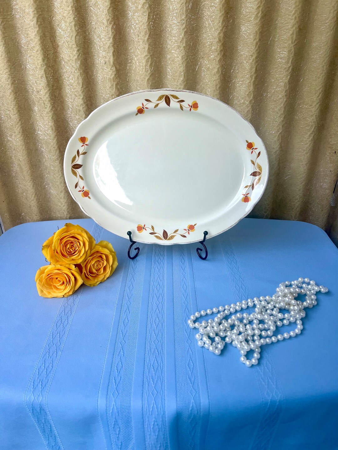 Vintage Hall’s Superior Jewel Tea Autumn Leaf 13.5-inch Platter - Etsy