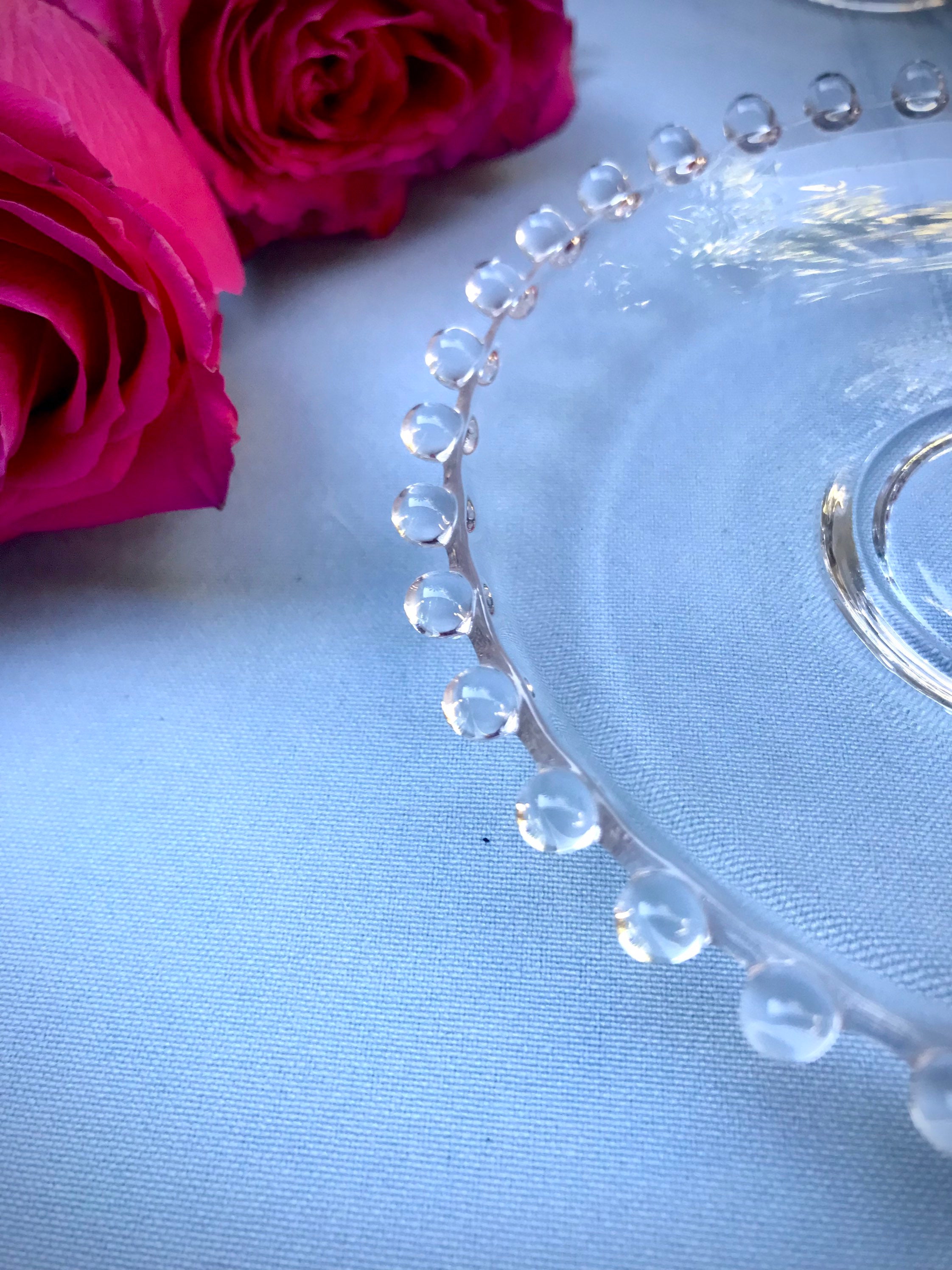 Vintage Candlewick Glass Cup and Saucer - Etsy