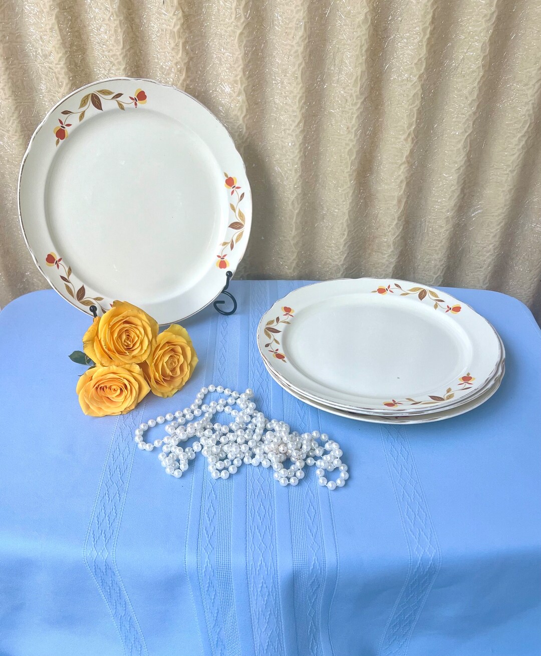 Vintage Dinner Plates by Halls Superior Jewel Tea Autumn Leaf - Etsy