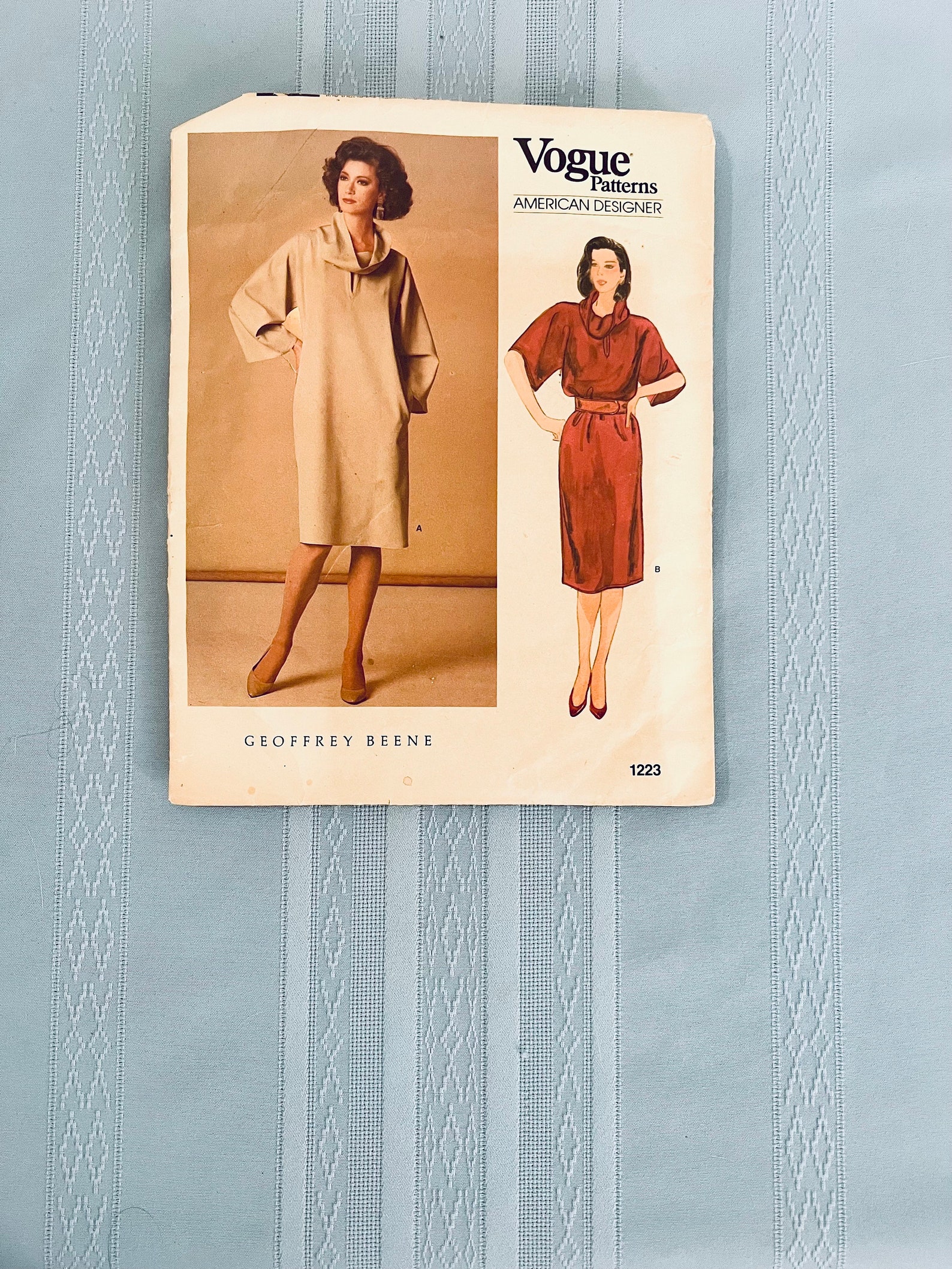 Vintage 1980s Dress Pattern, Vogue Sewing Pattern 1223, American ...