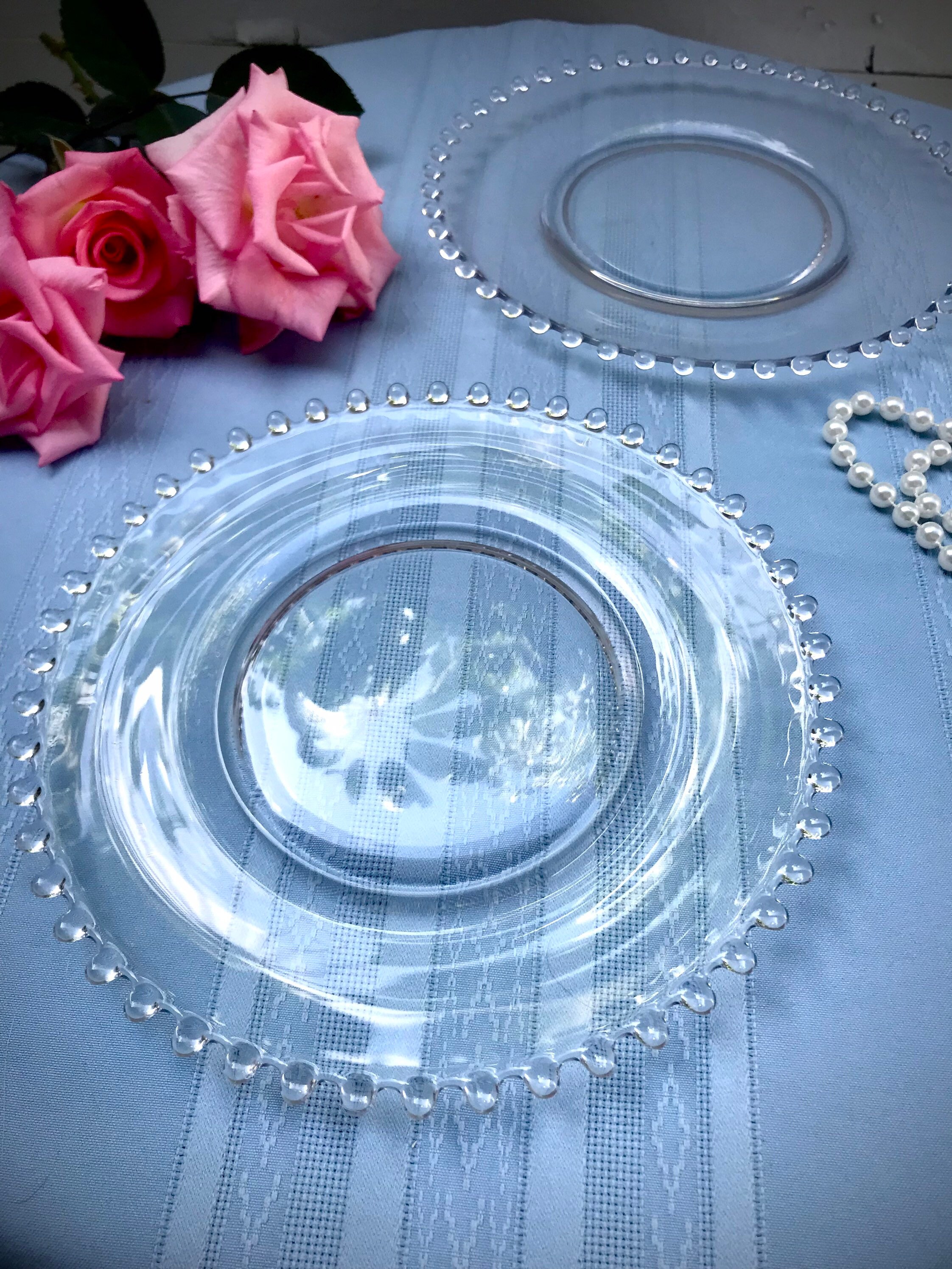 Vintage Candlewick Glass Salad Plates, Set of 2 - Etsy
